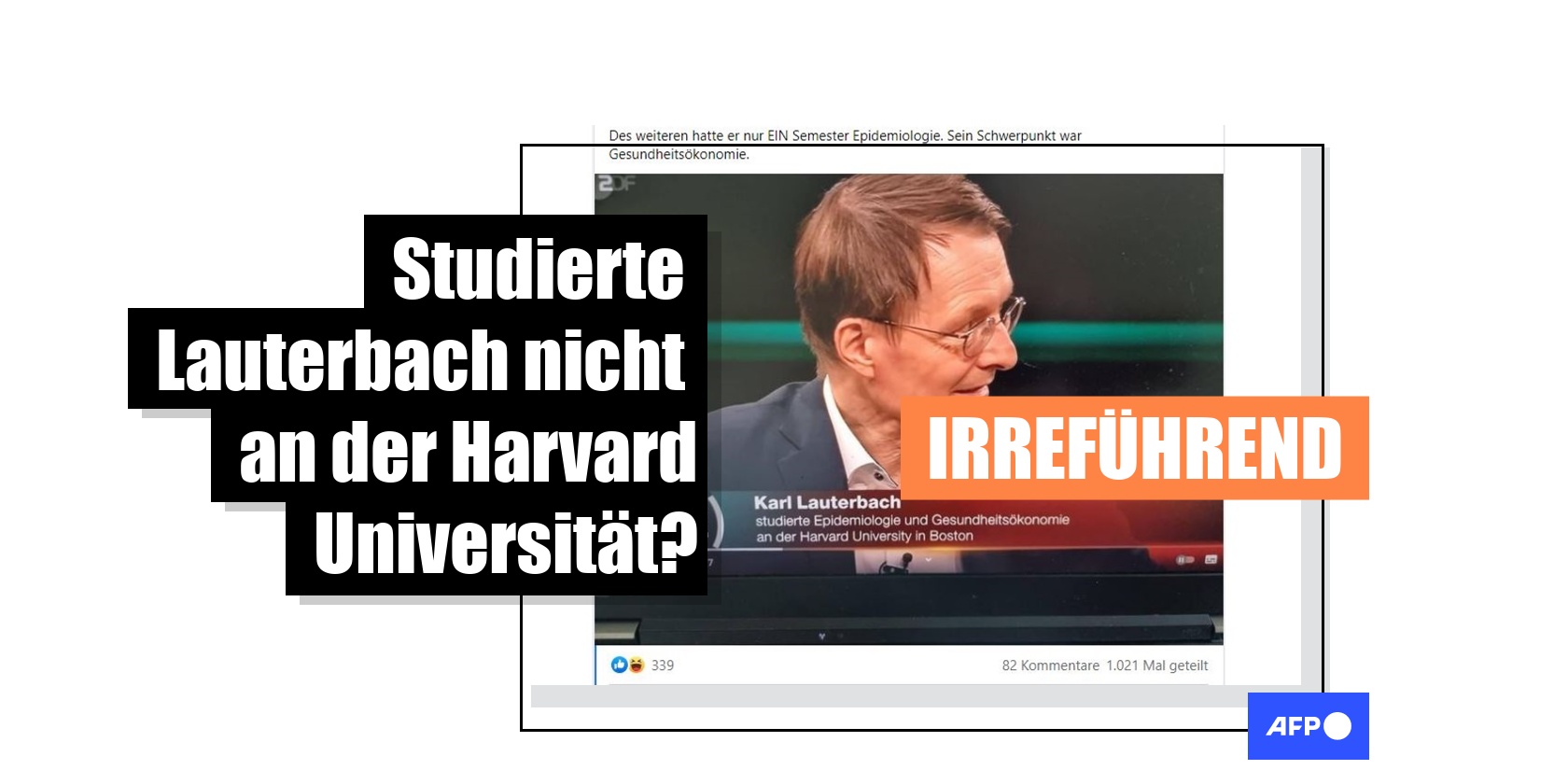 Karl Lauterbach hat an der Universität Harvard studiert | Faktencheck