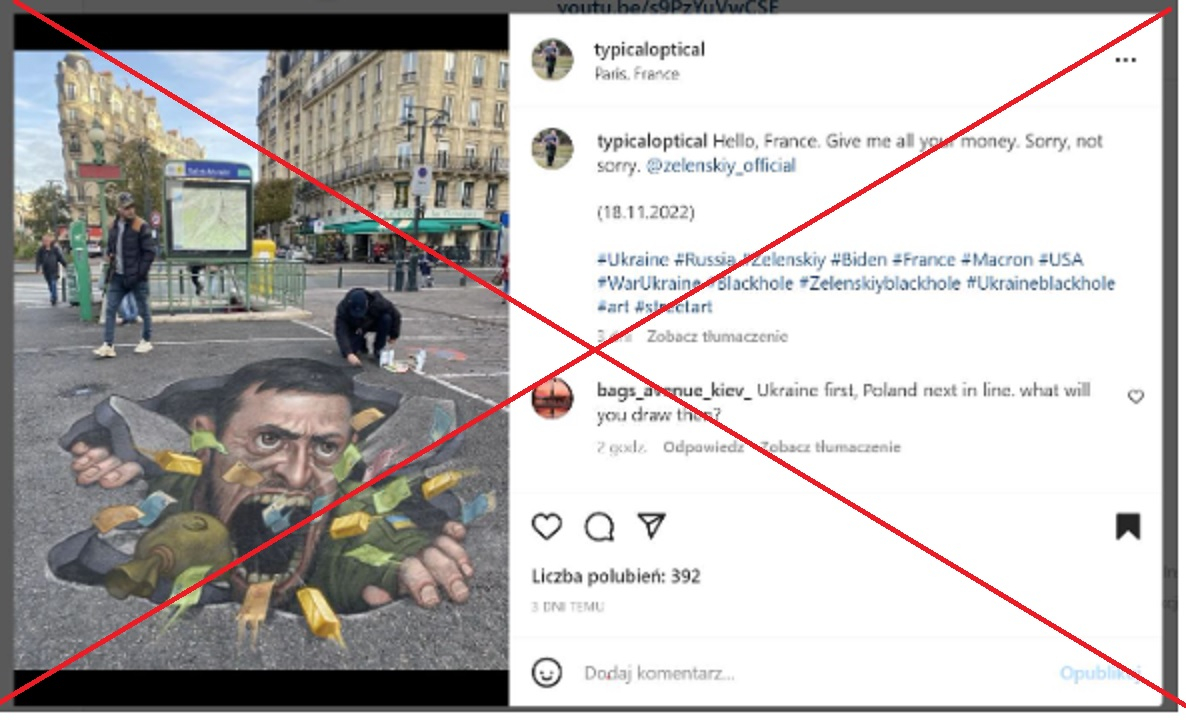 Diese Fotos von Selenskyj-Karikaturen sind gefälscht | Faktencheck