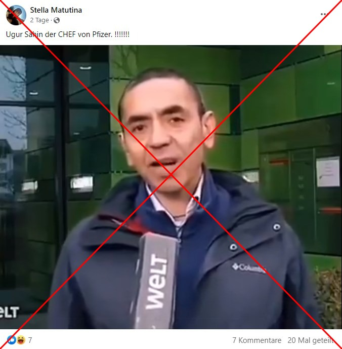 Biontech-CEO Ugur Sahin hat sich gegen Covid-19 impfen lassen | Faktencheck